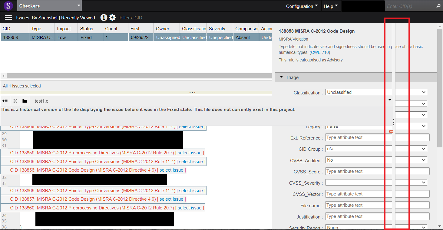 Coverity Connect 2022.9.0 - Resizing the source code pane does not work ...