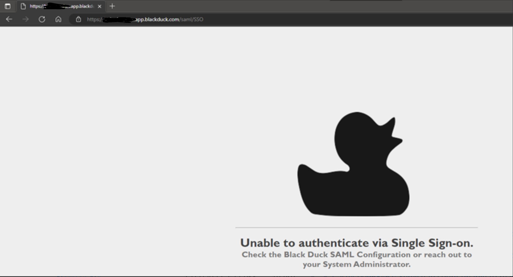 Unable to authenticate via Single Sign-on
