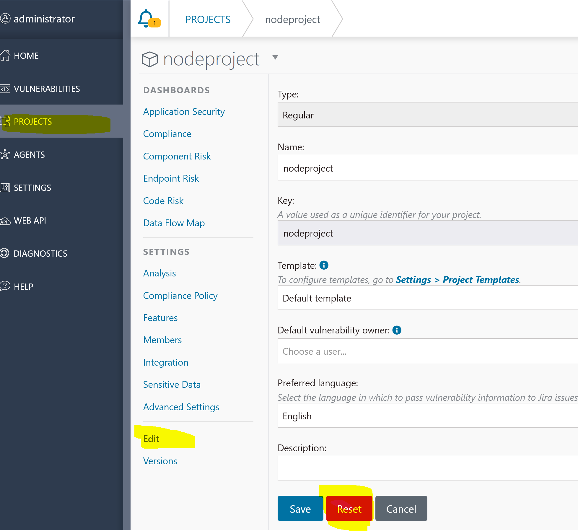 How to Delete Vulnerabilities Details from a Seeker Project