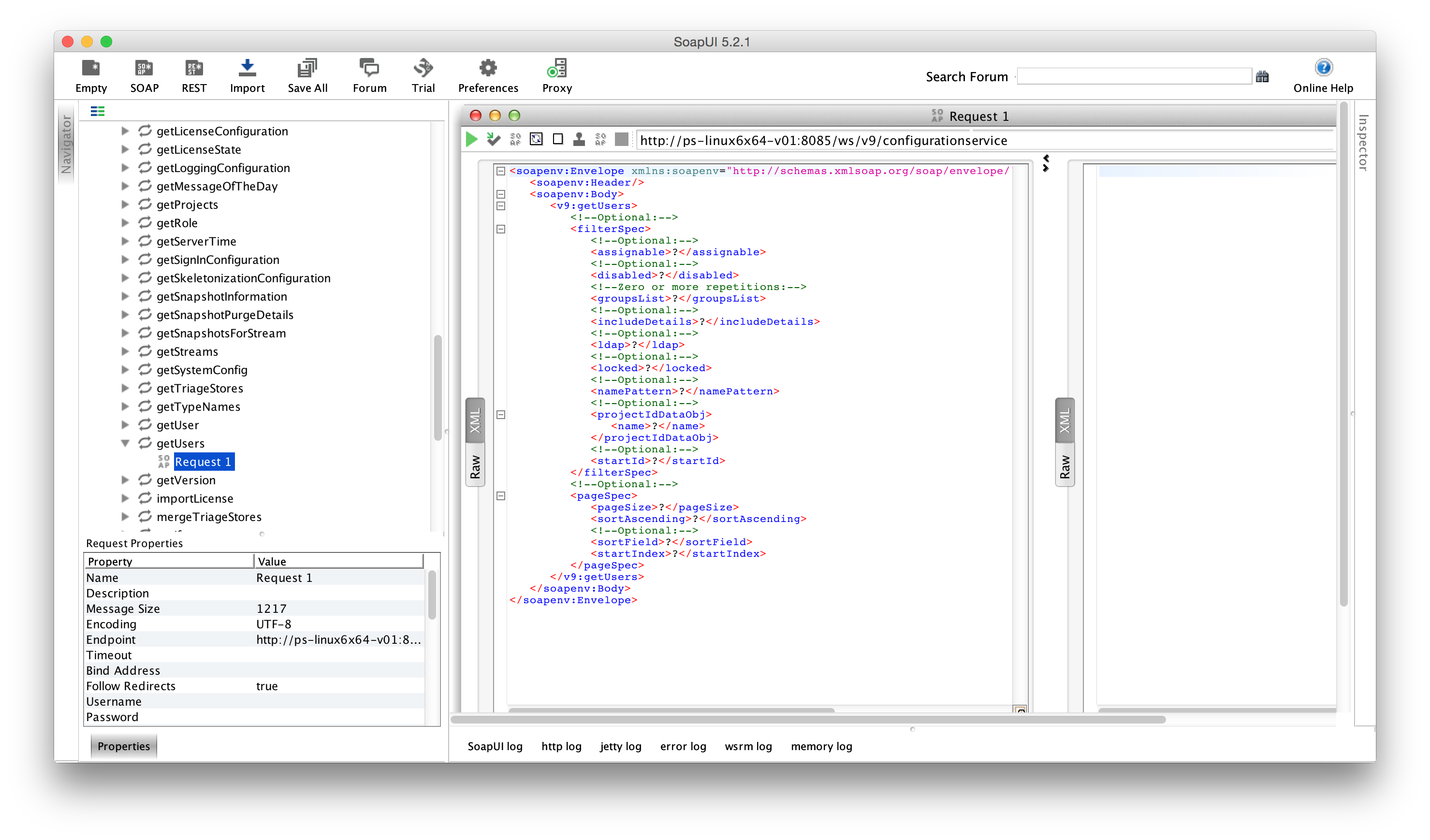 Using SoapUI to explore Coverity web-services