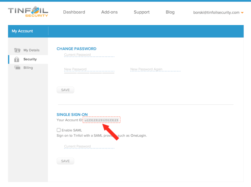 Tinfoil Security: Do you support SAML or SSO authentication? How do I ...