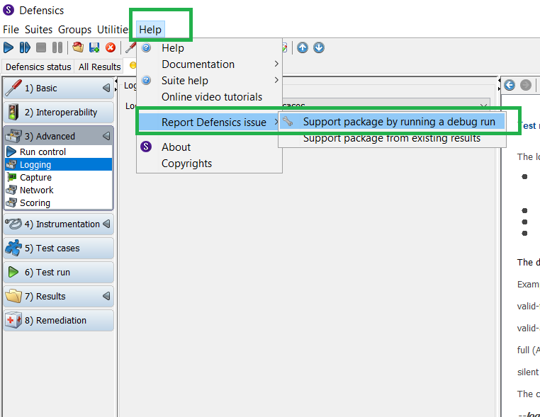 Defensics testsuite crash