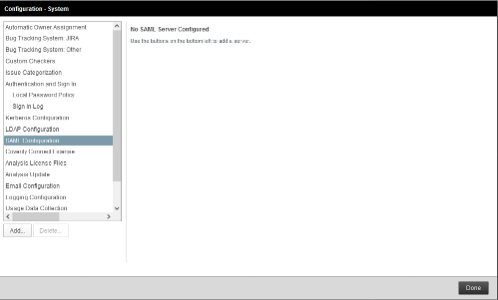 Coverity SAML integration with ADFS