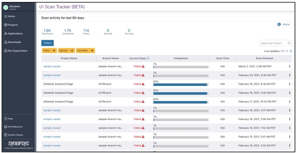Polaris Scan Tracker (BETA) - have the whole scan tracker list and summary