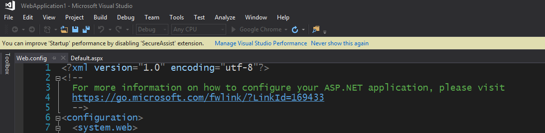SecureAssist Plugin Warning on Visual Studio