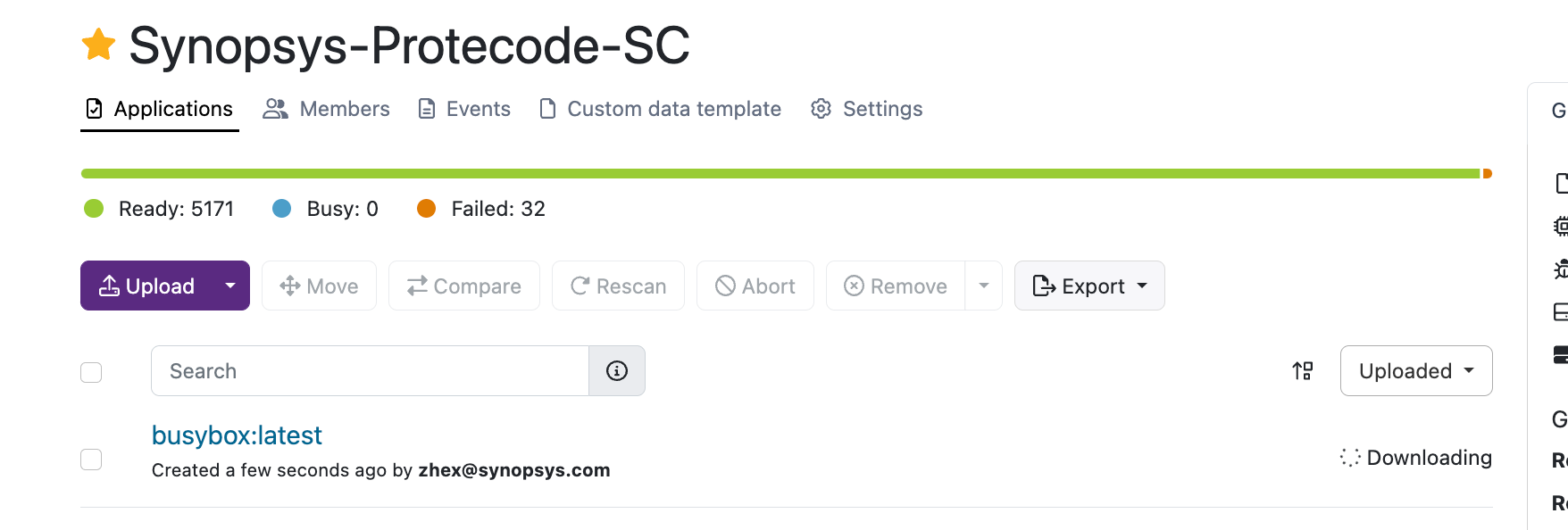How to use "fetch file" to upload private docker image in BDBA