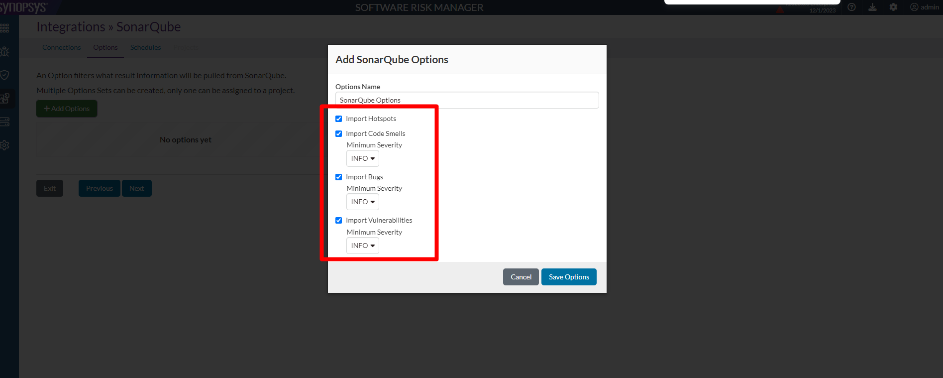 SRM SonarQube Connector Result Limit