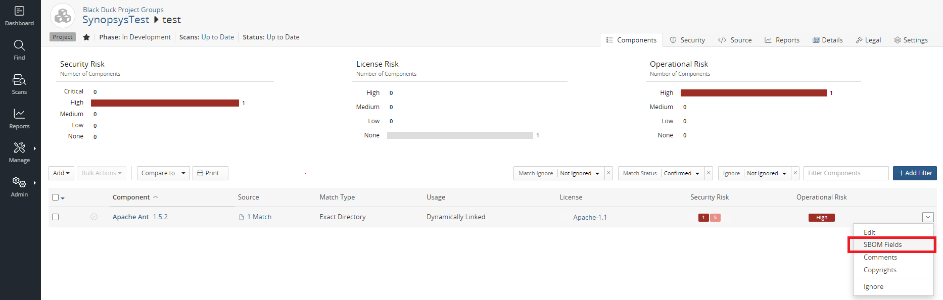 How to Display New SBOM Report Fields in Hub-2022.10.0