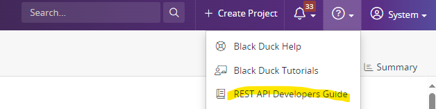 Blackduck API Documentation / Swagger
