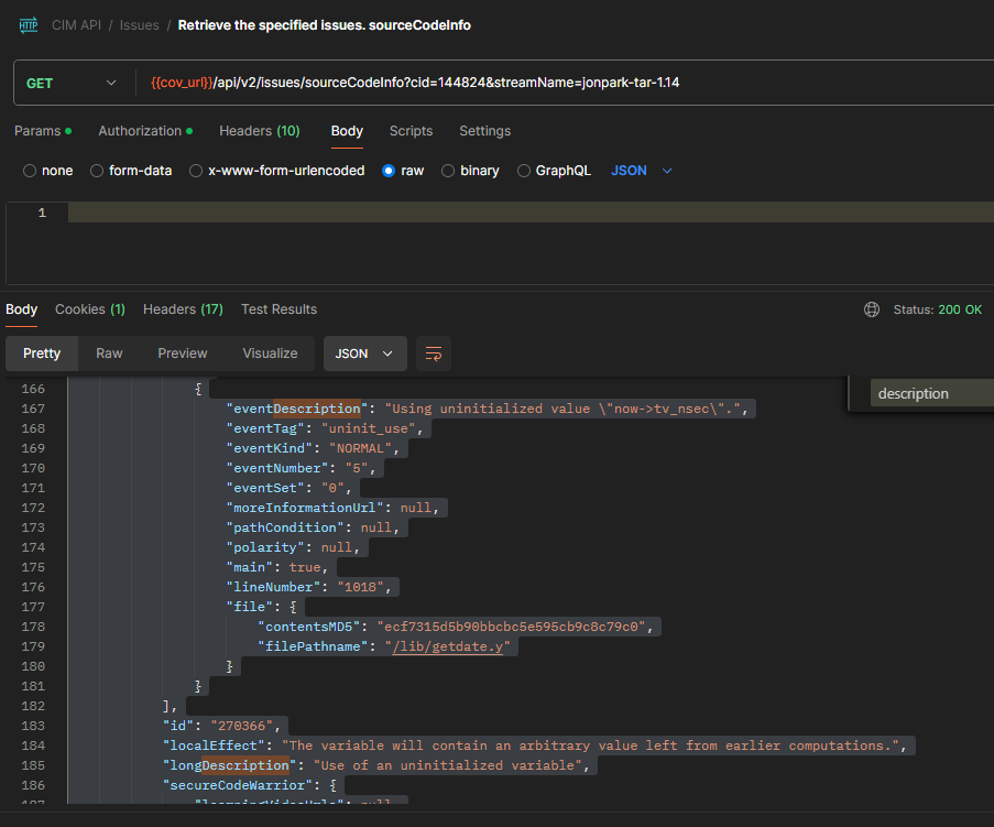 How to extract detailed information of specific CID including all event information from ...