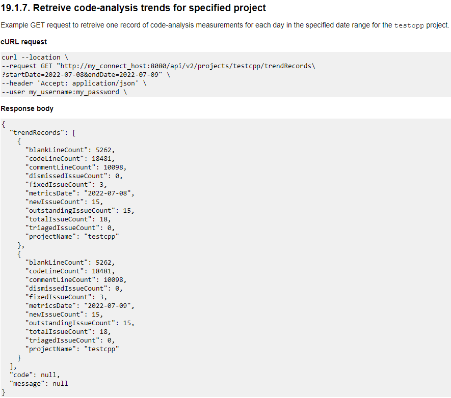 How to retrieve issue counts via Coverity Platform REST API