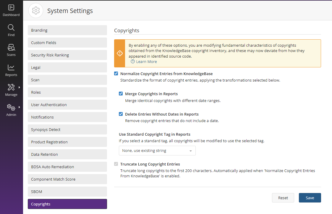 Black Duck: Copyright Statements