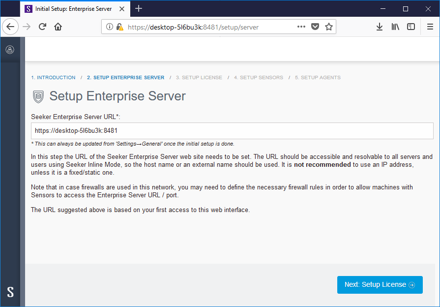 Seeker Installation and Initial Setup