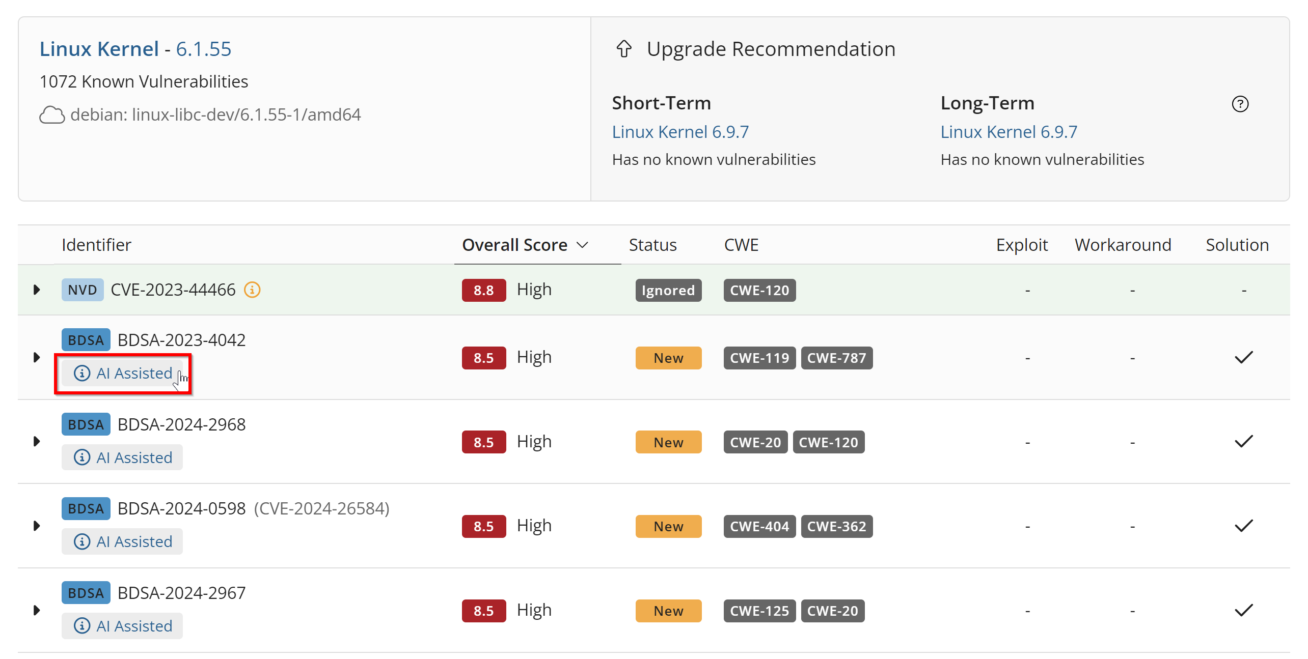 Black Duck SCA: Working with Scan Results