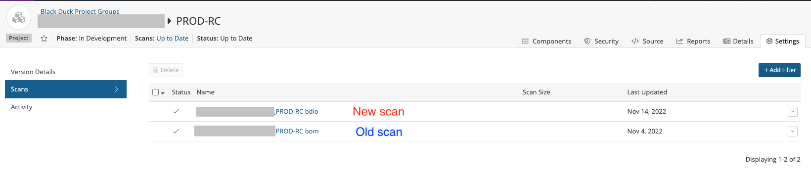 Blackduck creating duplicate scans with ' bdio' suffix after upgrade