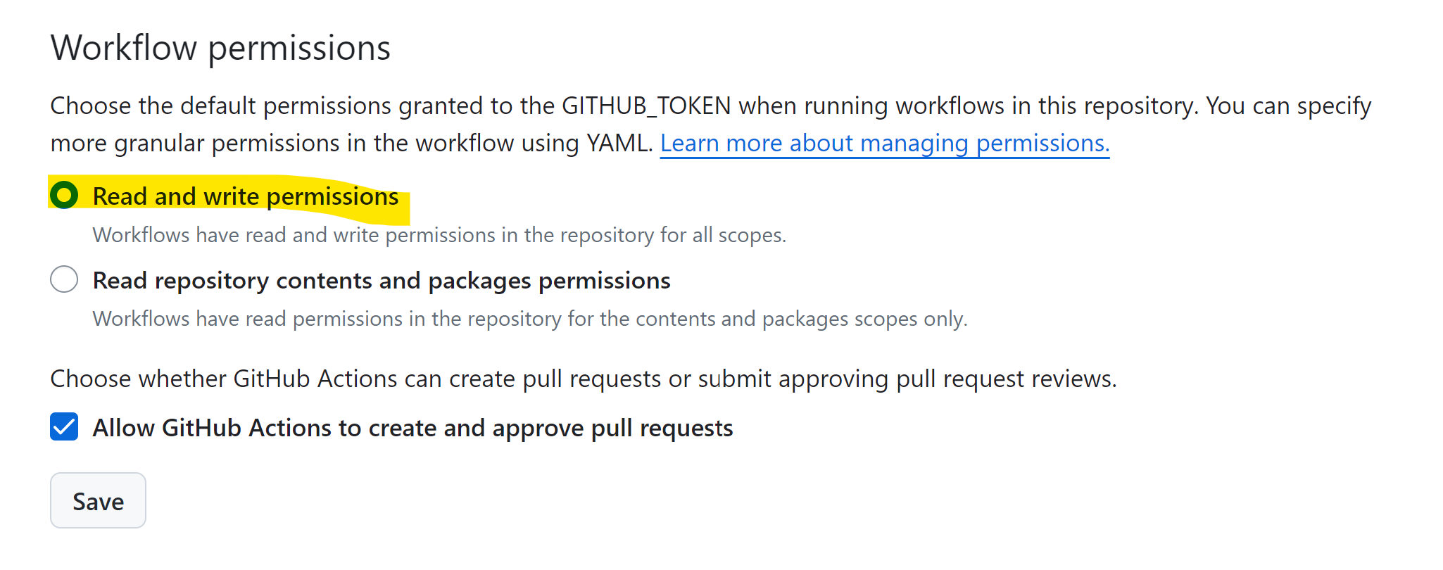 Enable fixPR in GitHub: Request to Github API service Failed