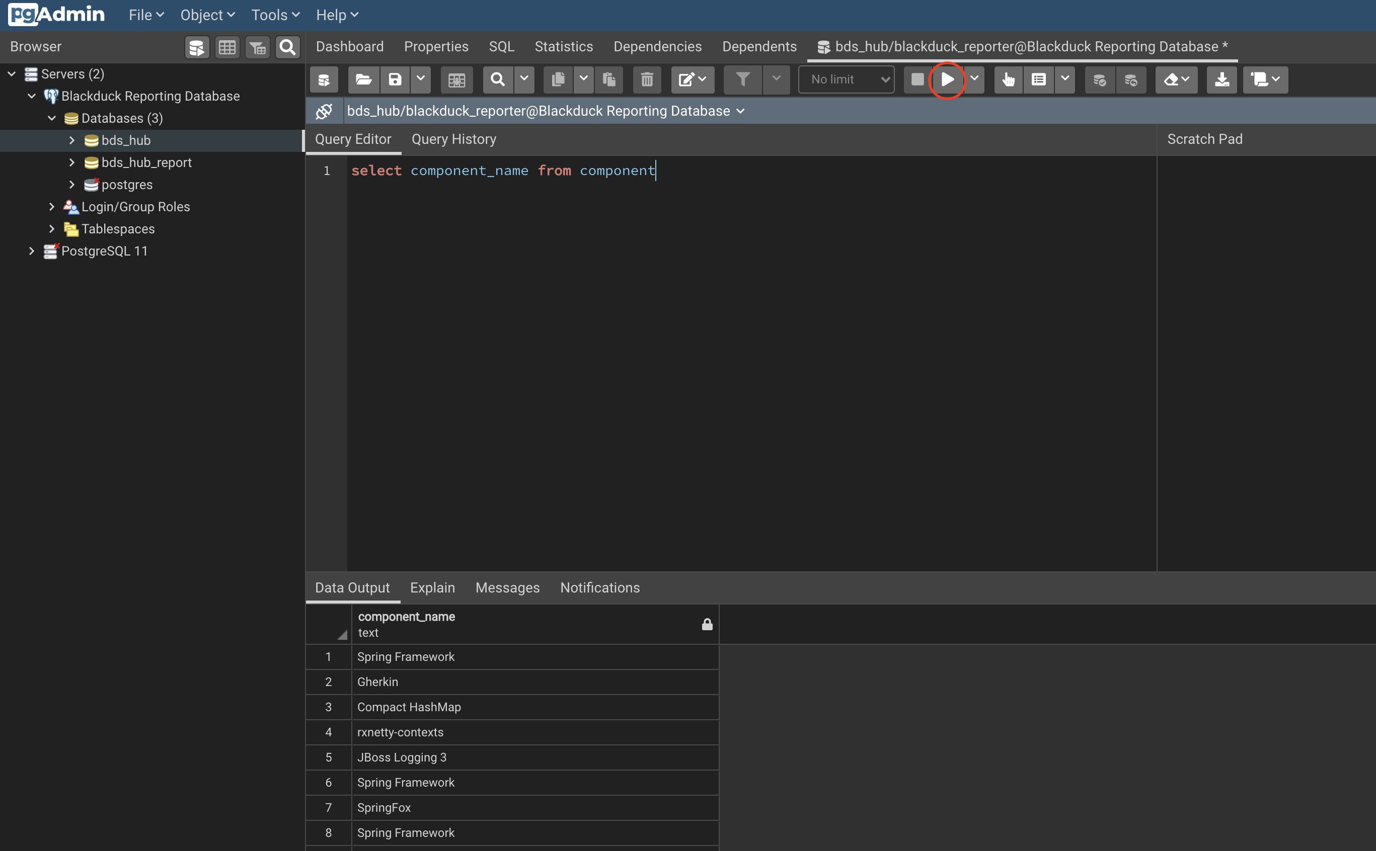 Connecting to Report Database on PgAdmin
