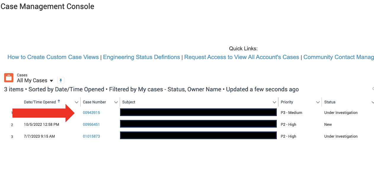 Support Case Management FAQ