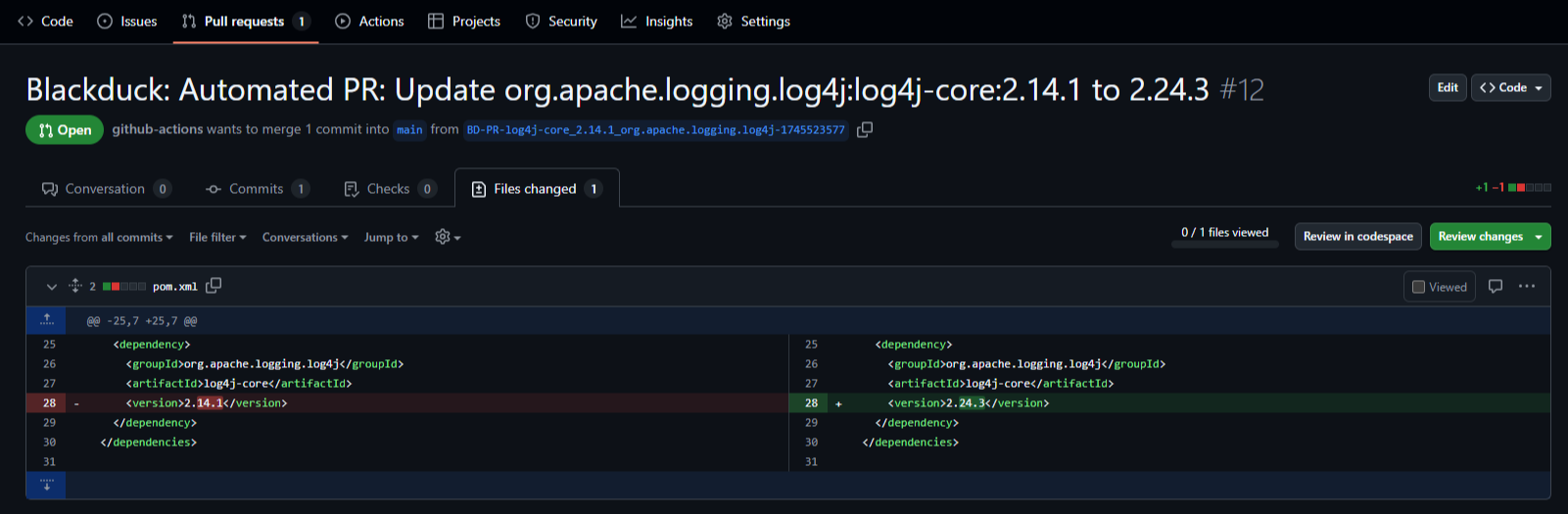 Black Duck SCA Tutorial: Fix PR Overview using Black Duck Security Scan